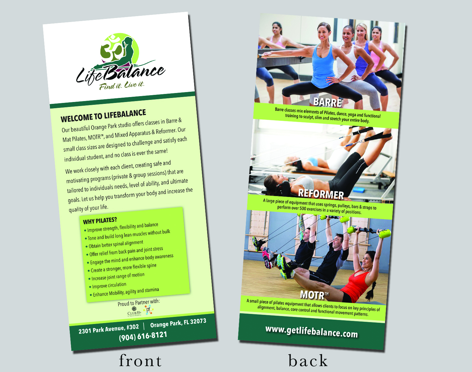 New Life Balance rack card